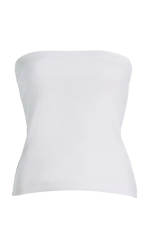 FLORE FLORE Cotton Bandeau Top - White
