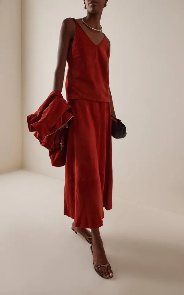 ST. AGNI Exclusive Suede Tie Top