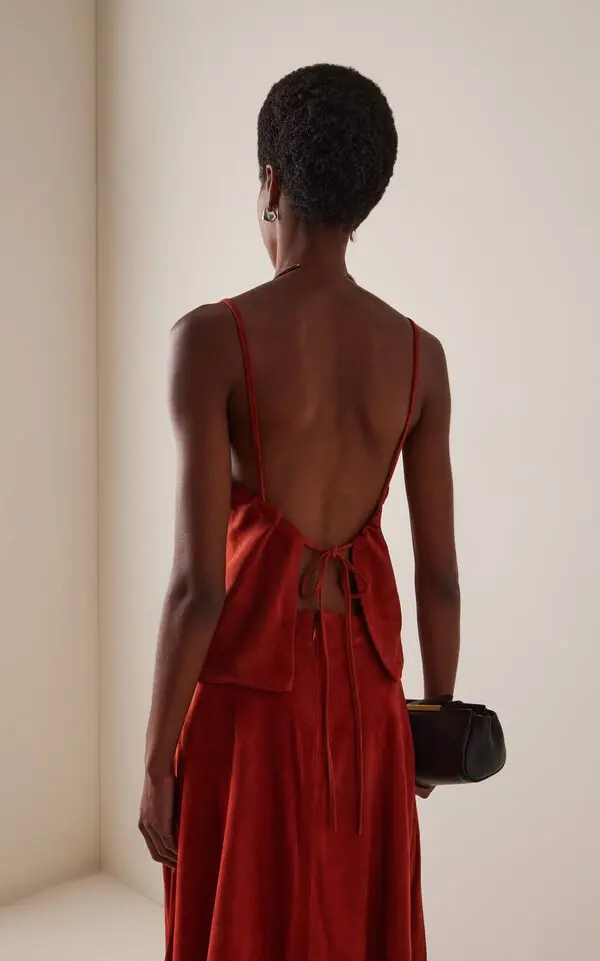 ST. AGNI Exclusive Suede Tie Top