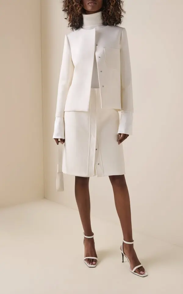 COURREGES Mockneck Jersey Bodysuit