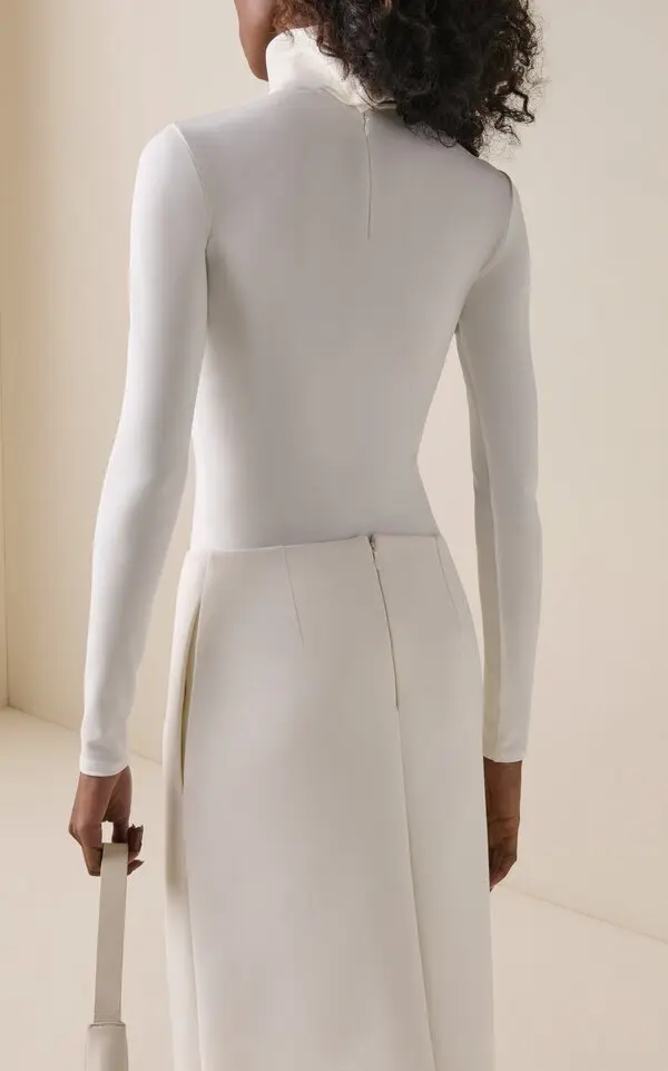 COURREGES Mockneck Jersey Bodysuit