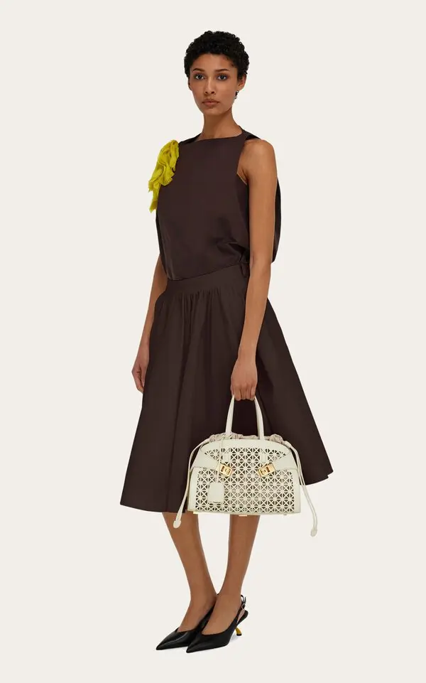 FERRAGAMO Hug Small Leather Top Handle Bag