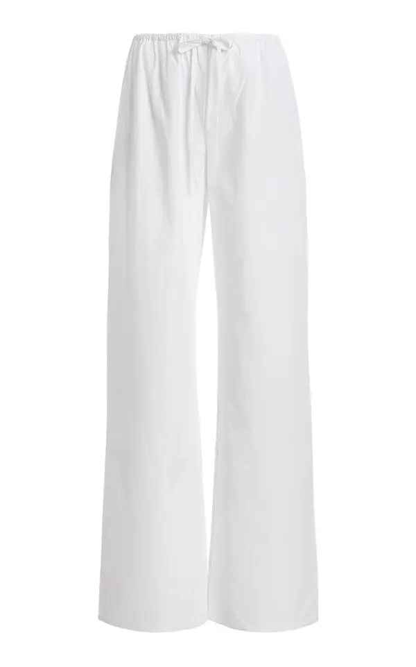 Matteau Drawstring Cotton Wide-leg Pants