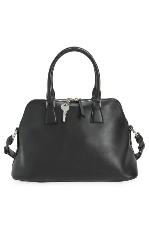MAISON MARGIELA Medium 5ac Soft Leather & Canvas Top Handle Bag