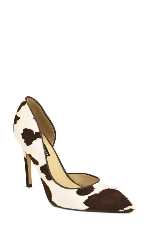 Nine West Folowe Genuine Calf Hair D'orsay Pump - Medium Brown