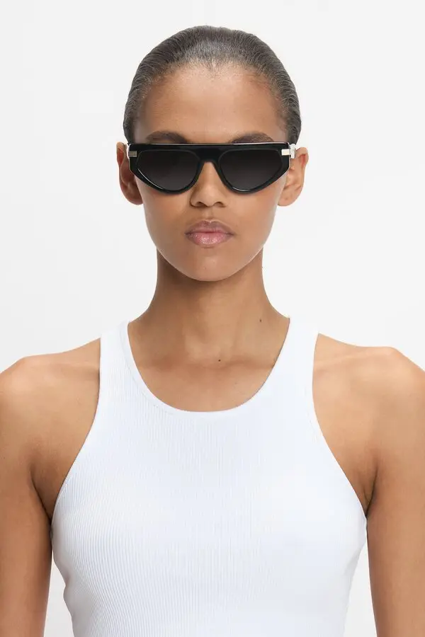Victoria Beckham Visor Hinge-detail Sunglasses