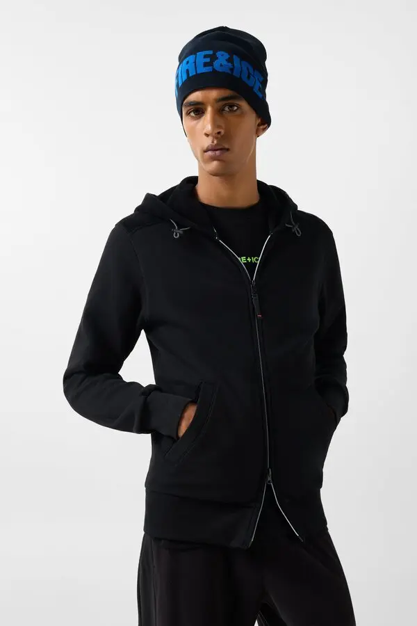 Bogner Kano Cotton Jersey Jacket With Velour Accents - Black