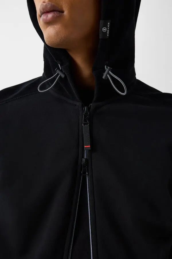 Bogner Kano Cotton Jersey Jacket With Velour Accents - Black