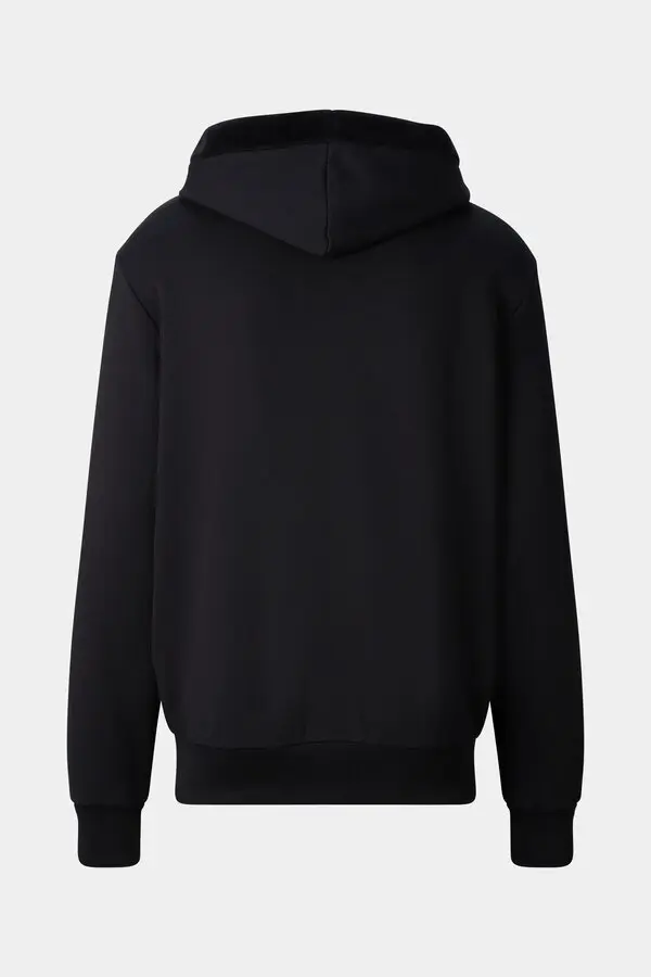 Bogner Kristan Cotton Hoodie With Velour Accents - Black