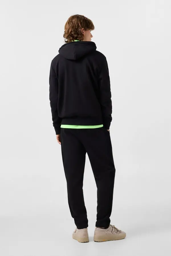 Bogner Kristan Cotton Hoodie With Velour Accents - Black