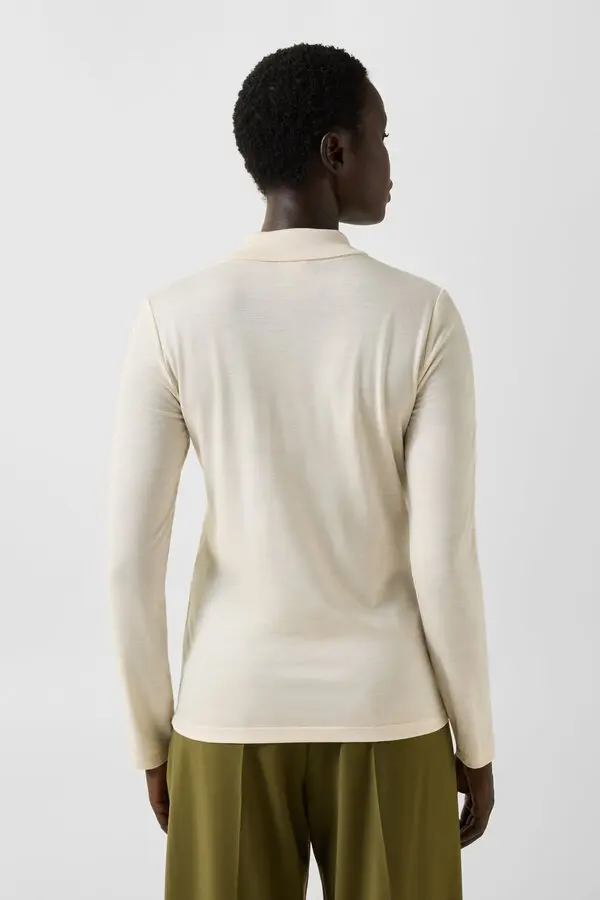 Bogner Whoopy Long-sleeve Polo Top In Merino Wool