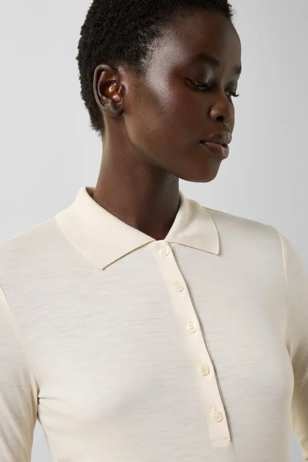Bogner Whoopy Long-sleeve Polo Top In Merino Wool