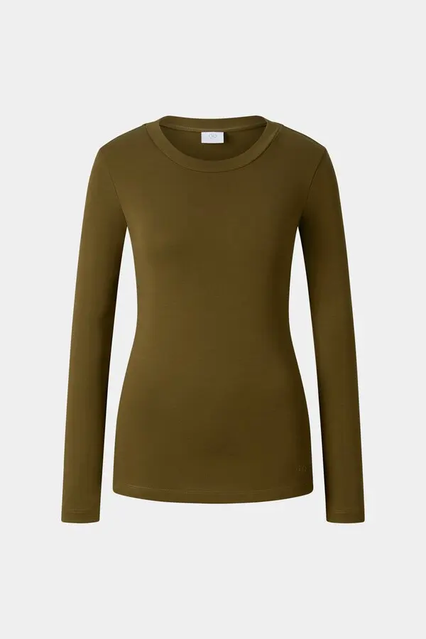 Bogner Nikini Cotton Long-sleeve Shirt - Olive