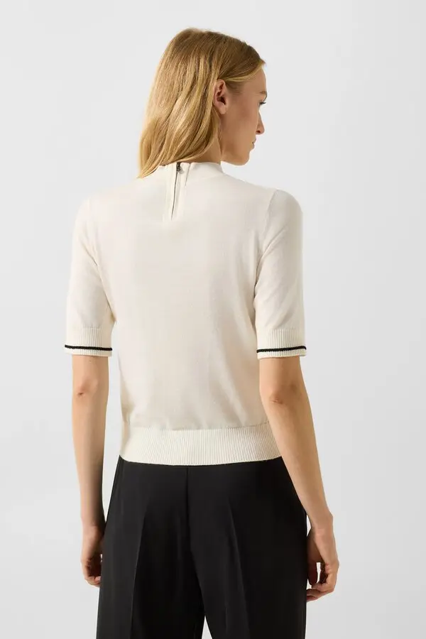Bogner Antonia Virgin Wool And Silk Knit Shirt