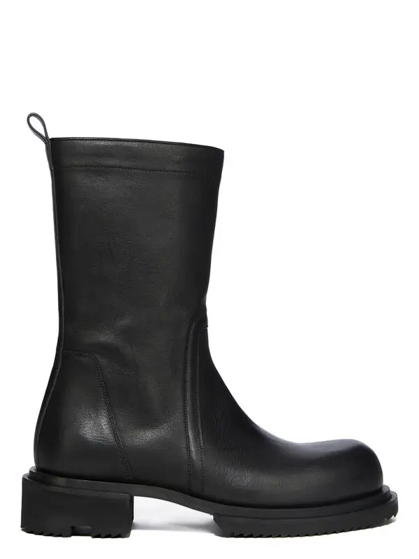 Rick Owens Calfskin Square Heel Boots - Nero