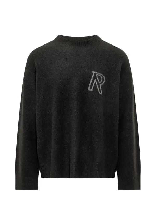 REPRESENT Oversized Logo Knit Sweater - Black