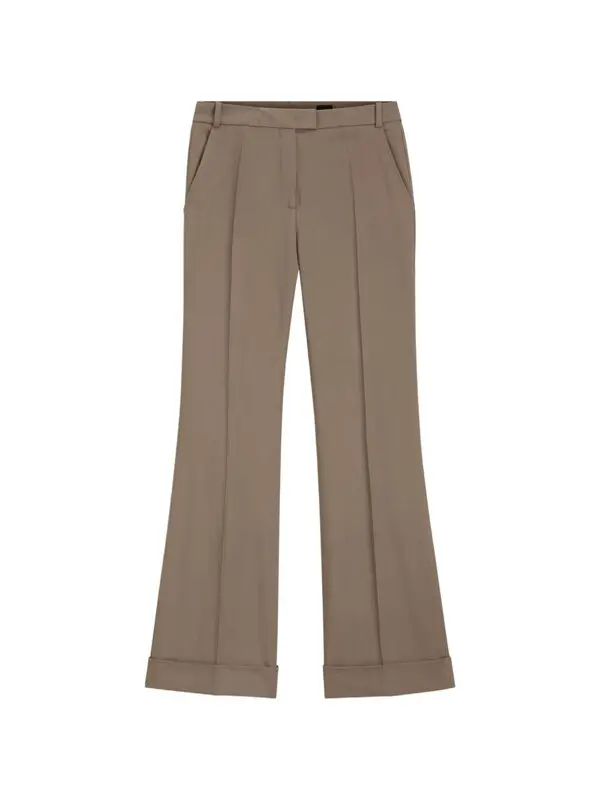 BOSS BLACK Tailored Trousers With Stretch Blend - Beige