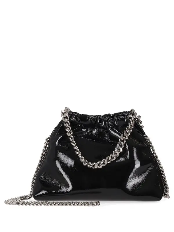 Stella McCartney Mini Drawstring Handbag With Chain Detailing - Black