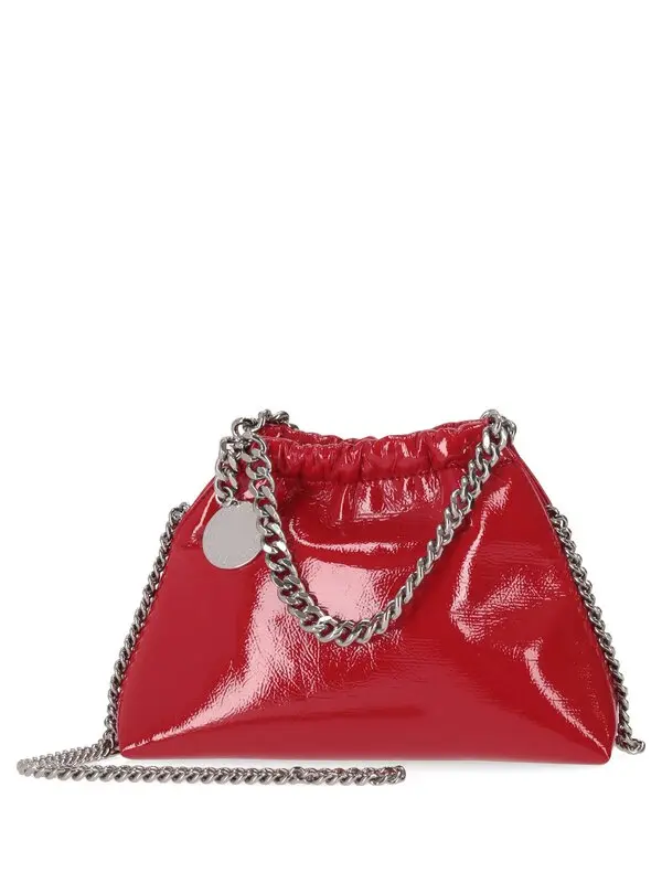 Stella McCartney Mini Drawstring Handbag With Chain Detailing - Red