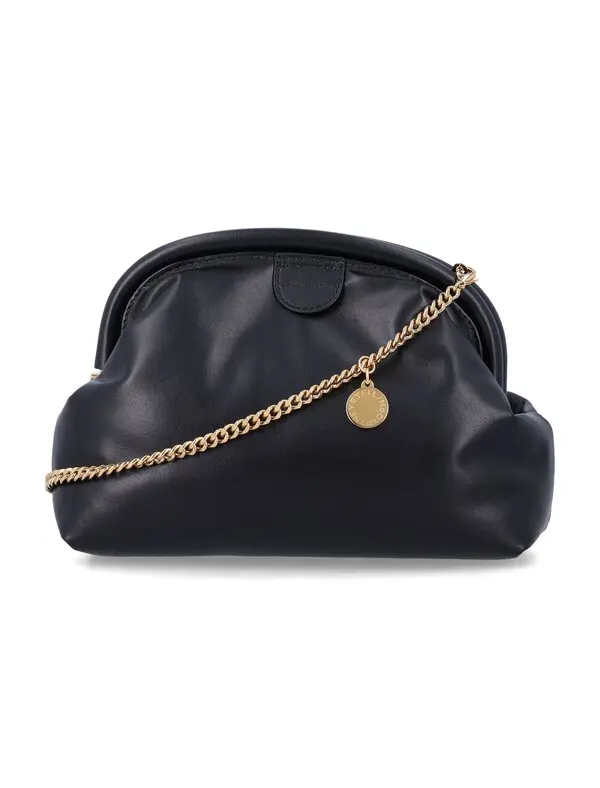 Stella McCartney Mini Falabella Pouch Convertible Chain Strap Handbag - Nero