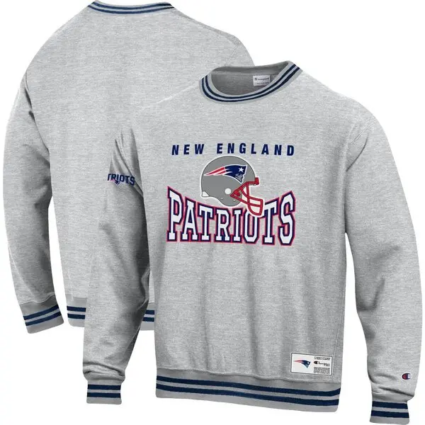Champion New England Patriots Reverse Weave Fleece Sweatshirt - Gray