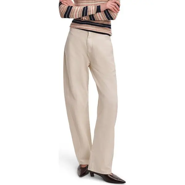 Rag & Bone Vito Barrel Leg Canvas Pants - Ecru