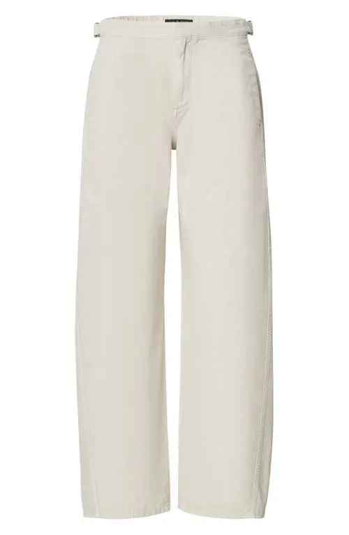 Rag & Bone Vito Barrel Leg Canvas Pants - Ecru
