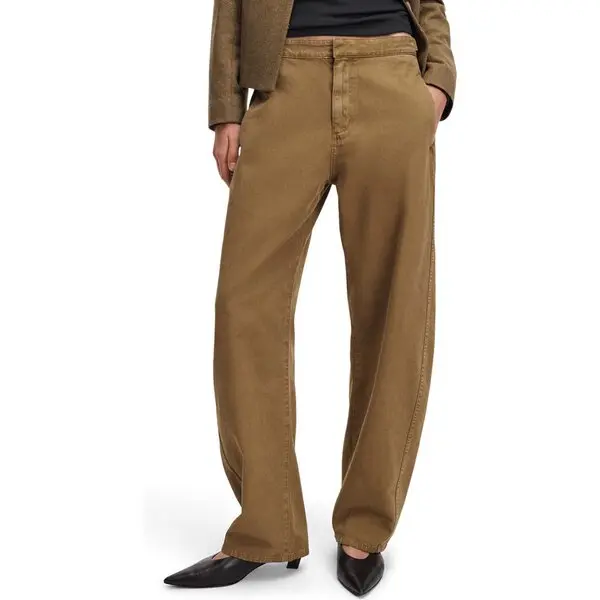 Rag & Bone Vito Barrel Leg Canvas Pants - Gold