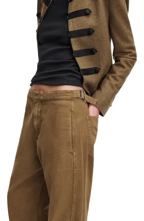 Rag & Bone Vito Barrel Leg Canvas Pants - Gold