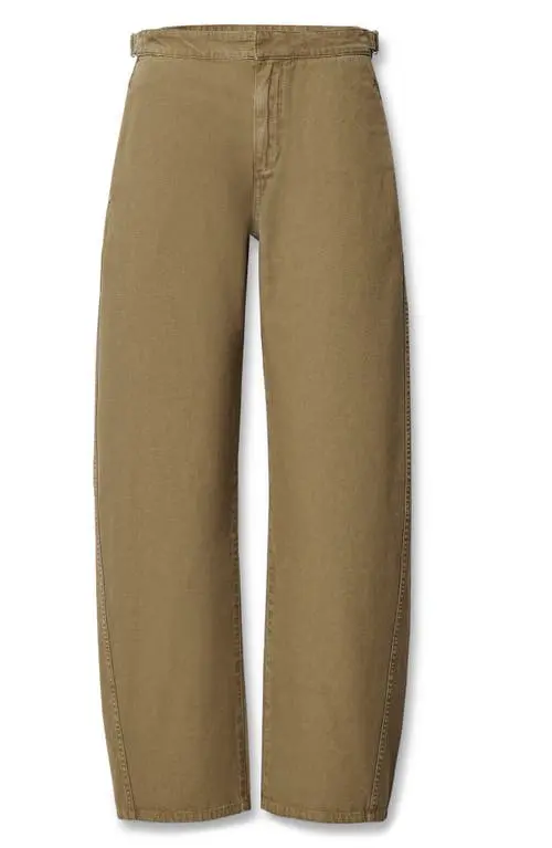 Rag & Bone Vito Barrel Leg Canvas Pants - Gold