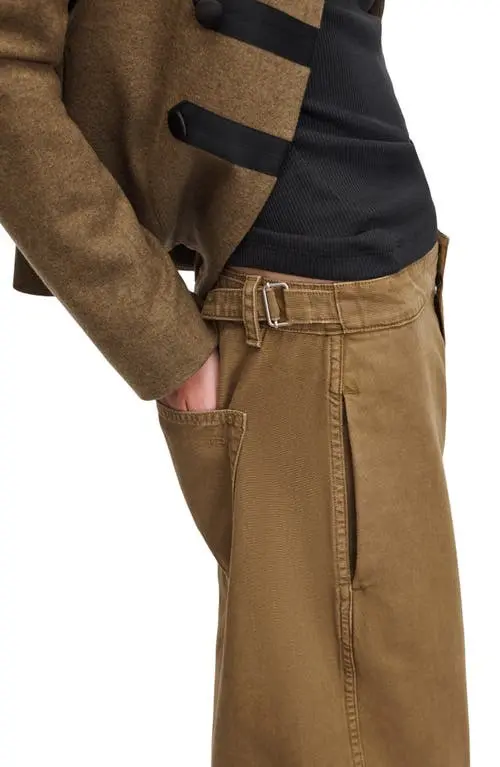 Rag & Bone Vito Barrel Leg Canvas Pants - Gold