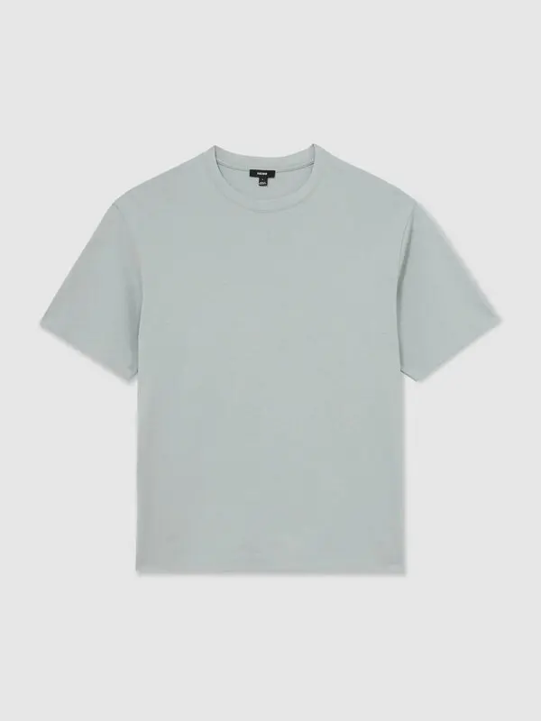 REISS Tate Cotton Pigment-dyed Relaxed-fit T-shirt - Light Blue
