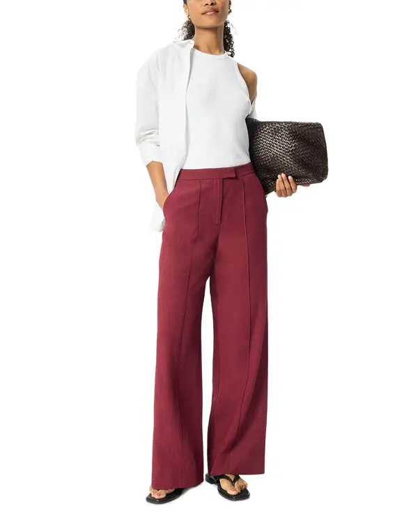 Whistles Petite Full Length Pintuck Trousers