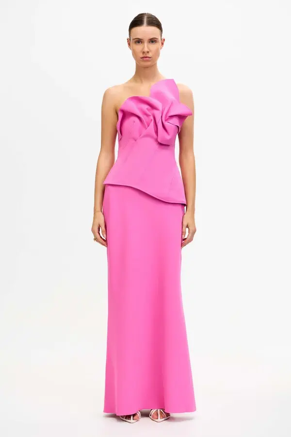 Acler Esher Maxi Dress - Bubblegum