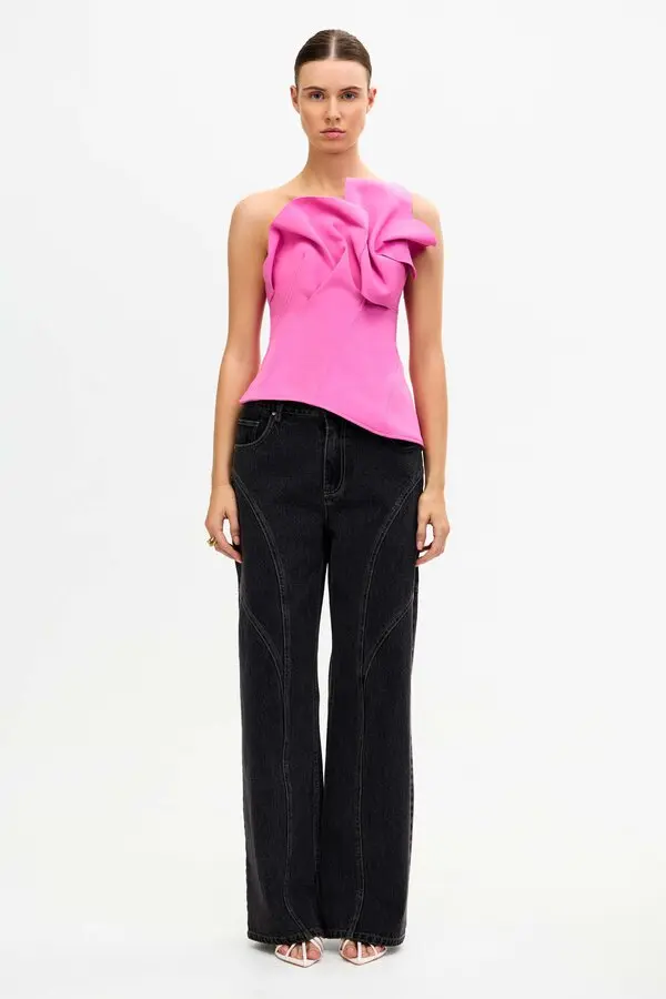 Acler Esher Maxi Dress With Detachable Skirt - Bubblegum