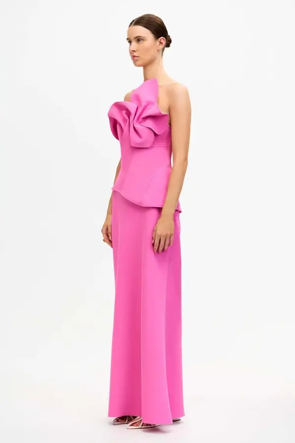 Acler Esher Maxi Dress With Detachable Skirt - Bubblegum