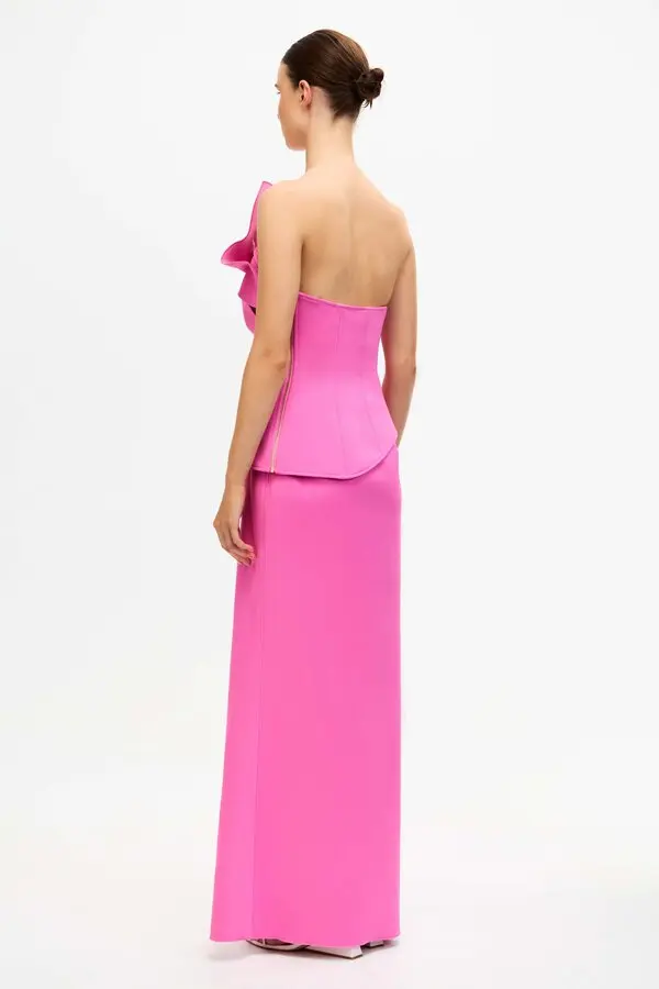 Acler Esher Maxi Dress With Detachable Skirt - Bubblegum