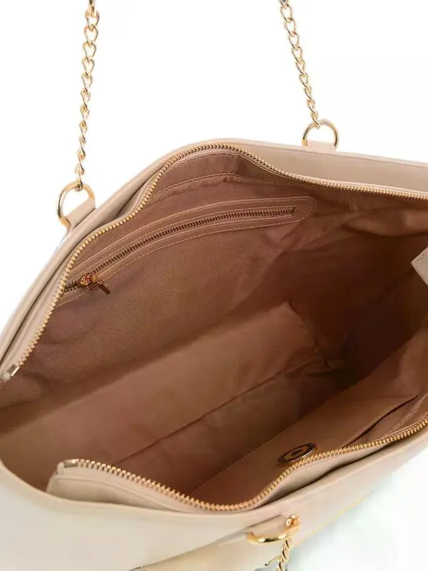 Moschino Plaque Chain-link Shoulder Bag