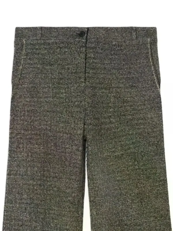 Guest In Residence Wide Leg Waffle Knit Trousers