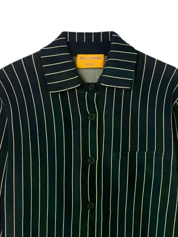 Guest In Residence Pinstripe-print Shirt - Blue