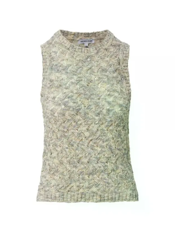Veronica Beard Jerrel Pointelle-knit Top