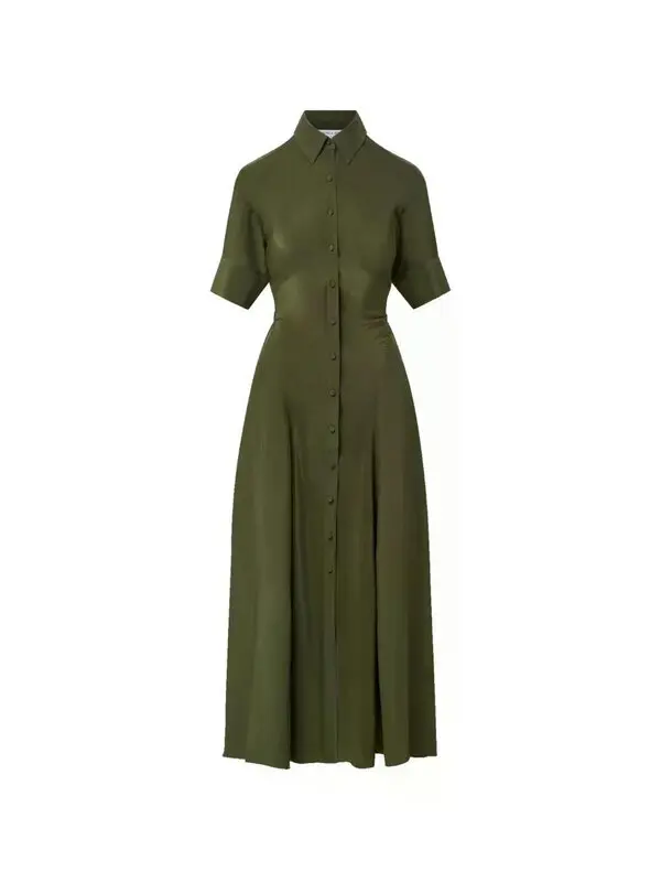Veronica Beard Perenna Belted Maxi Dress - Green