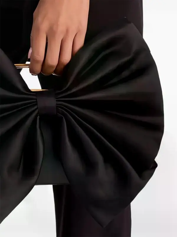Alice + Olivia Raven Clutch Bag With Bow Detail And Top Handle
