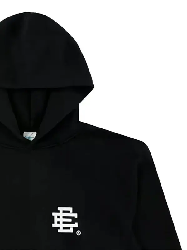 ERIC EMANUEL Ee Basic Logo-print Hoodie - Black