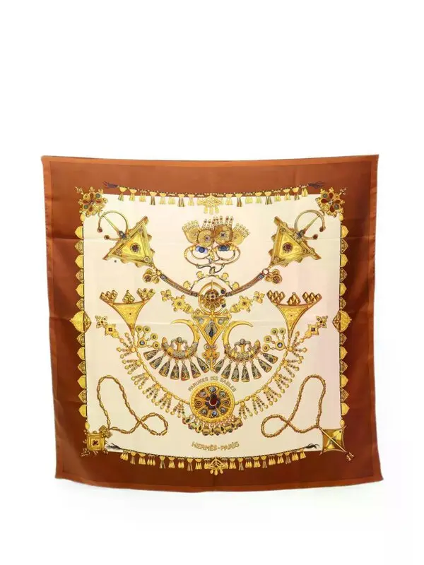 Hermès 2000s Parures Des Sables Scarf - Neutrals