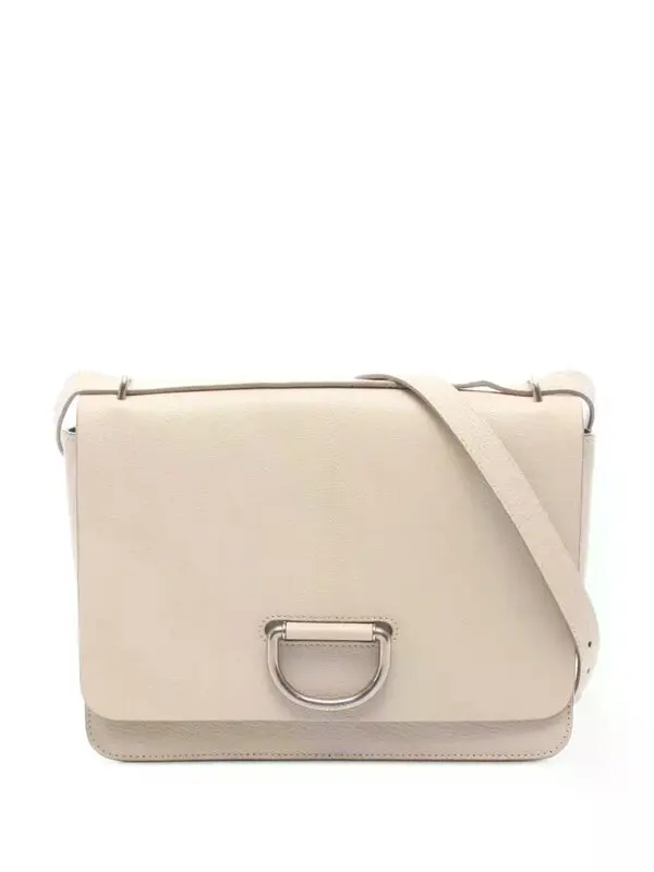 Burberry D-ring Leather Shoulder Bag - Neutrals