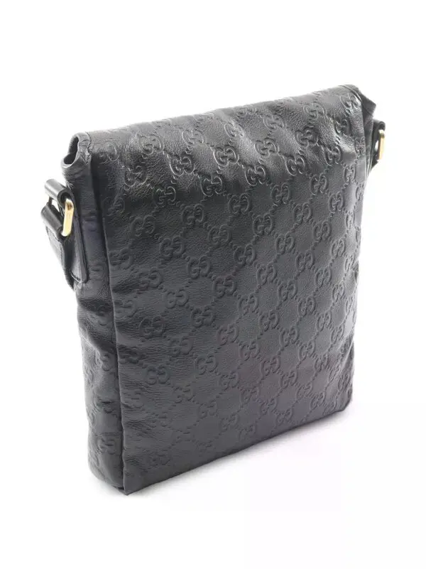 Gucci Guccissima Leather Shoulder Bag - Black