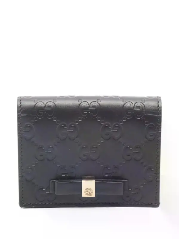 Gucci 2010s Guccissima Bow Bi-fold Wallet