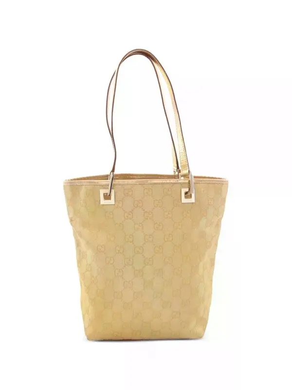 Gucci Gg Canvas Tote Bag - Gold