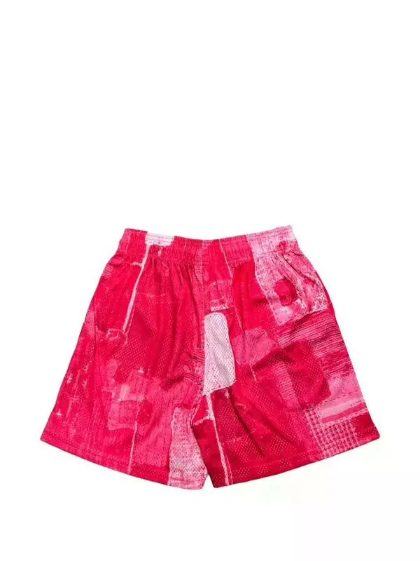ERIC EMANUEL Patchwork-print Track Shorts - Pink